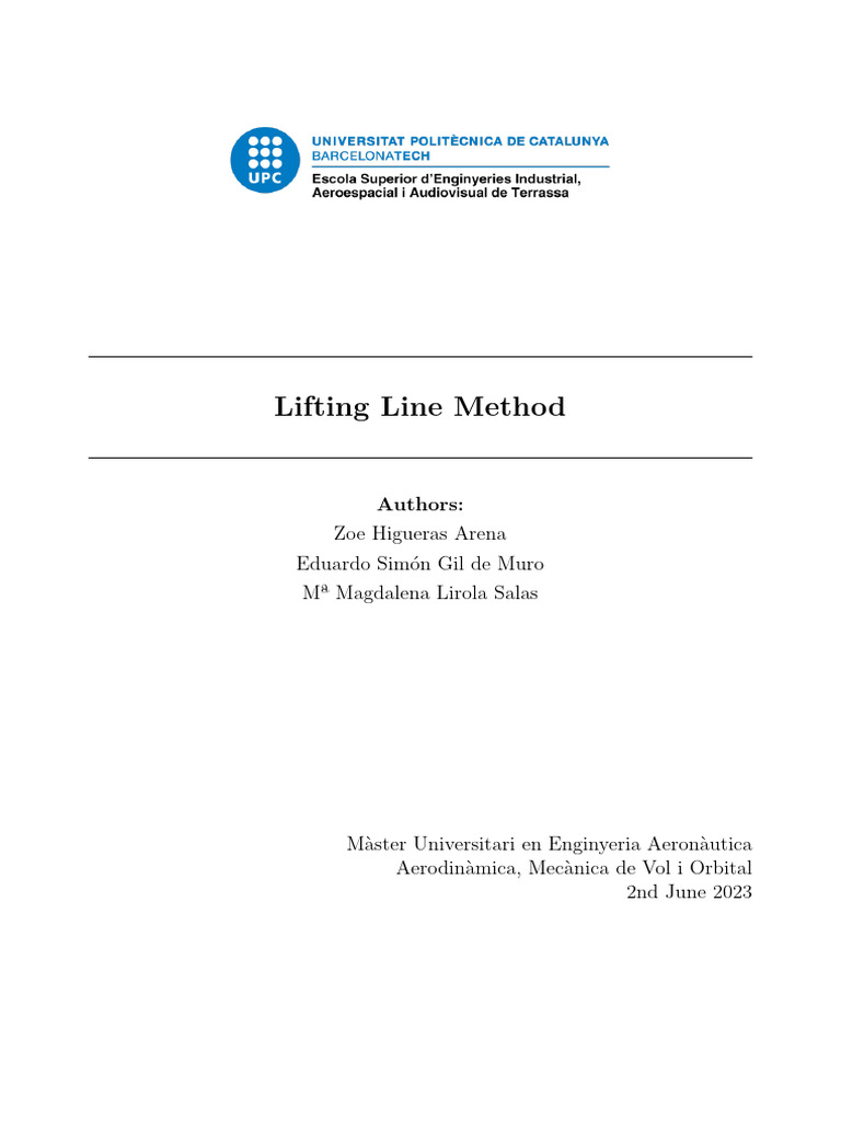 Lifting Line AERO | PDF | Aerodynamics | Lift (Force)