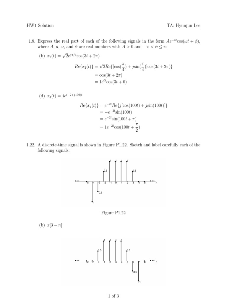 HW1 Solution | PDF