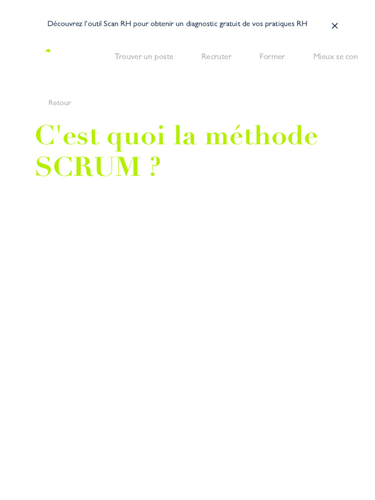 Comprendre la méthode SCRUM | PDF | Scrum (développement) | Méthode agile