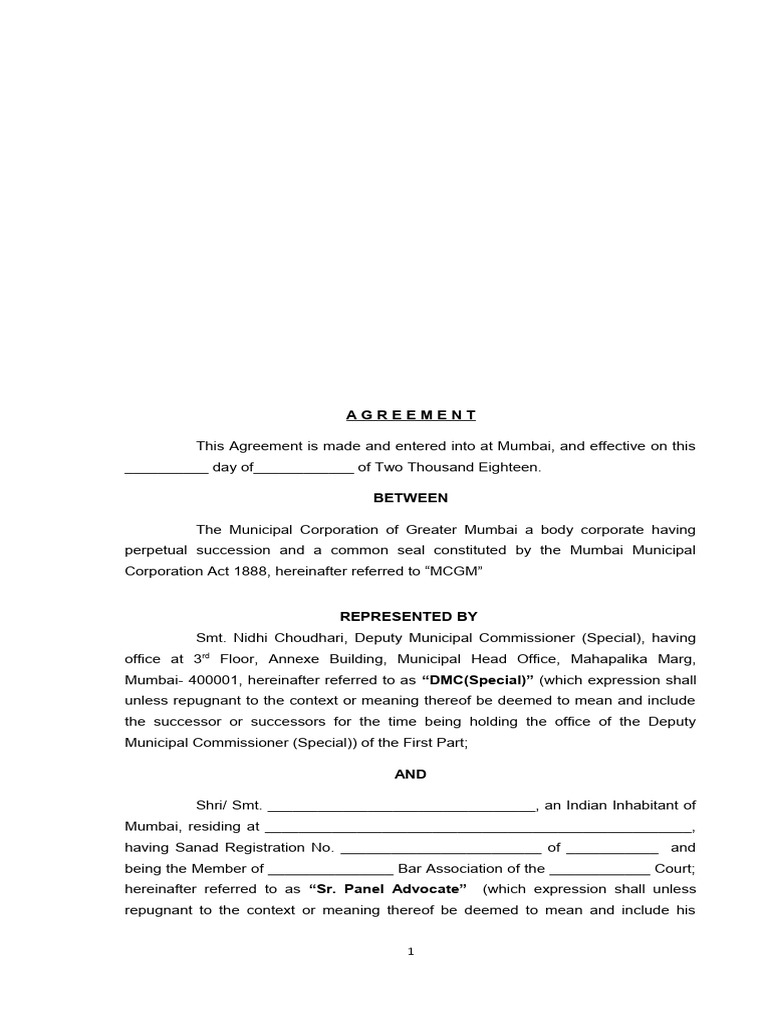 Draft Agreement | PDF | Advocate | Indemnity
