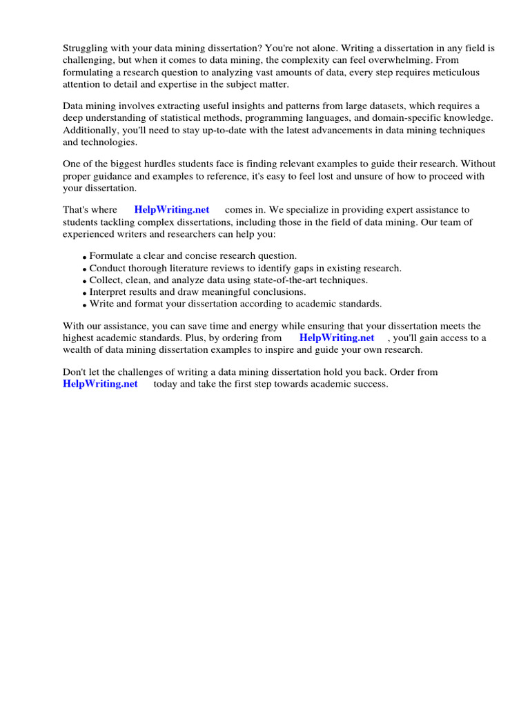 Data Mining Dissertation Examples | PDF | Data Mining | Data