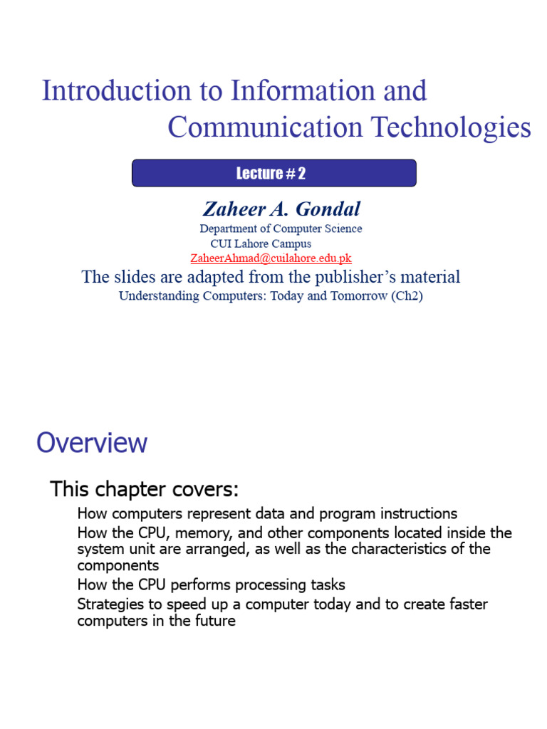 Lecture 02 | PDF | Computer Data Storage | Random Access Memory