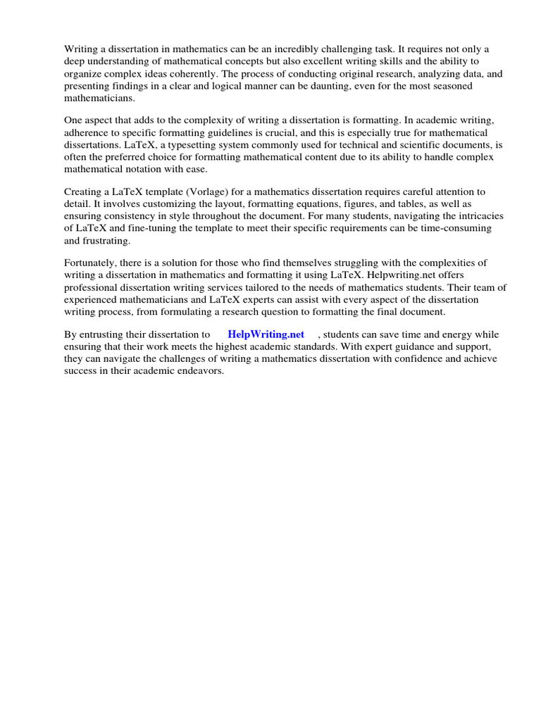 Latex Vorlage Dissertation Mathematik | PDF | Thesis | World Wide Web