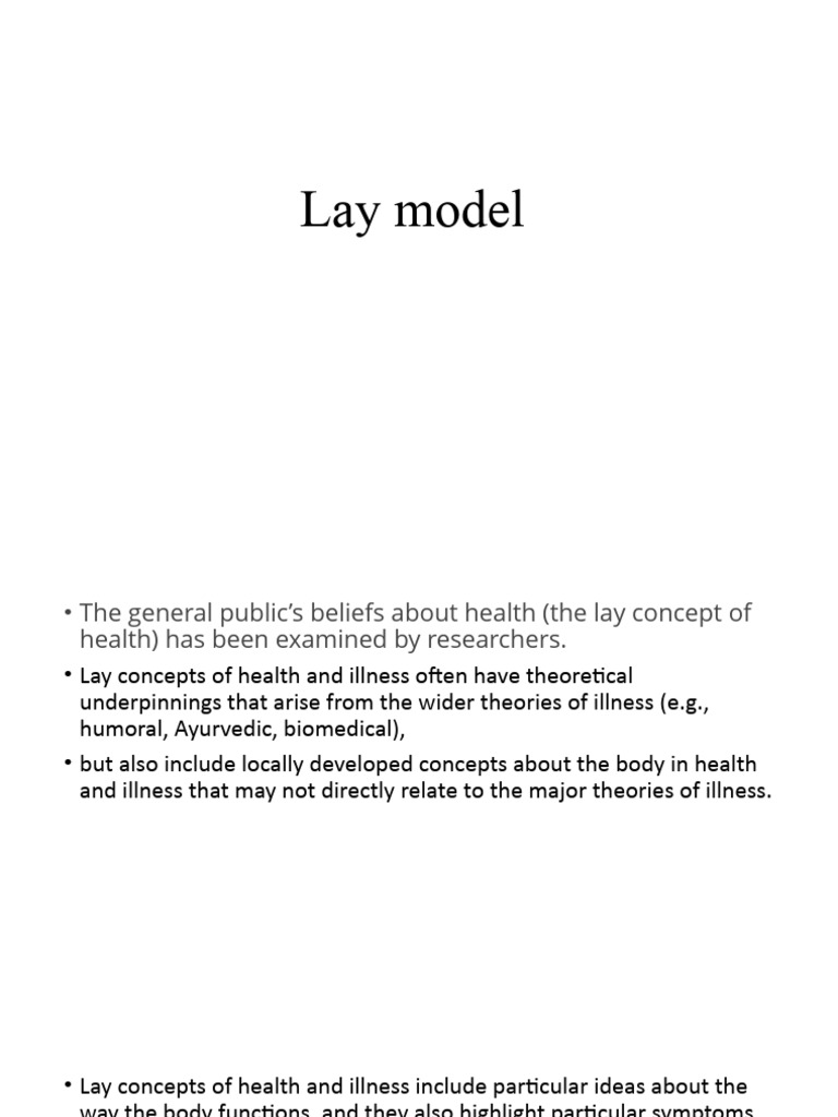 Lay Model | PDF | Psychological Concepts | Psychology