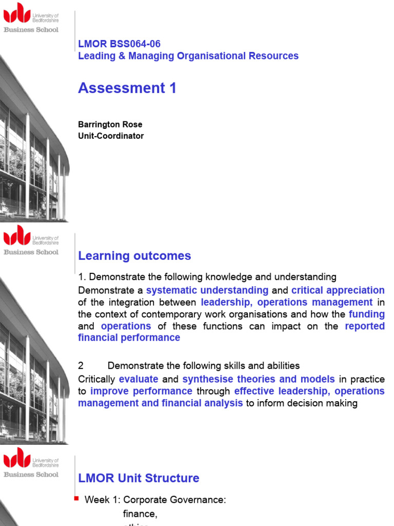 LMOR (23-24) Assessment 1 Guidance (1) - Tagged | PDF | Leadership ...