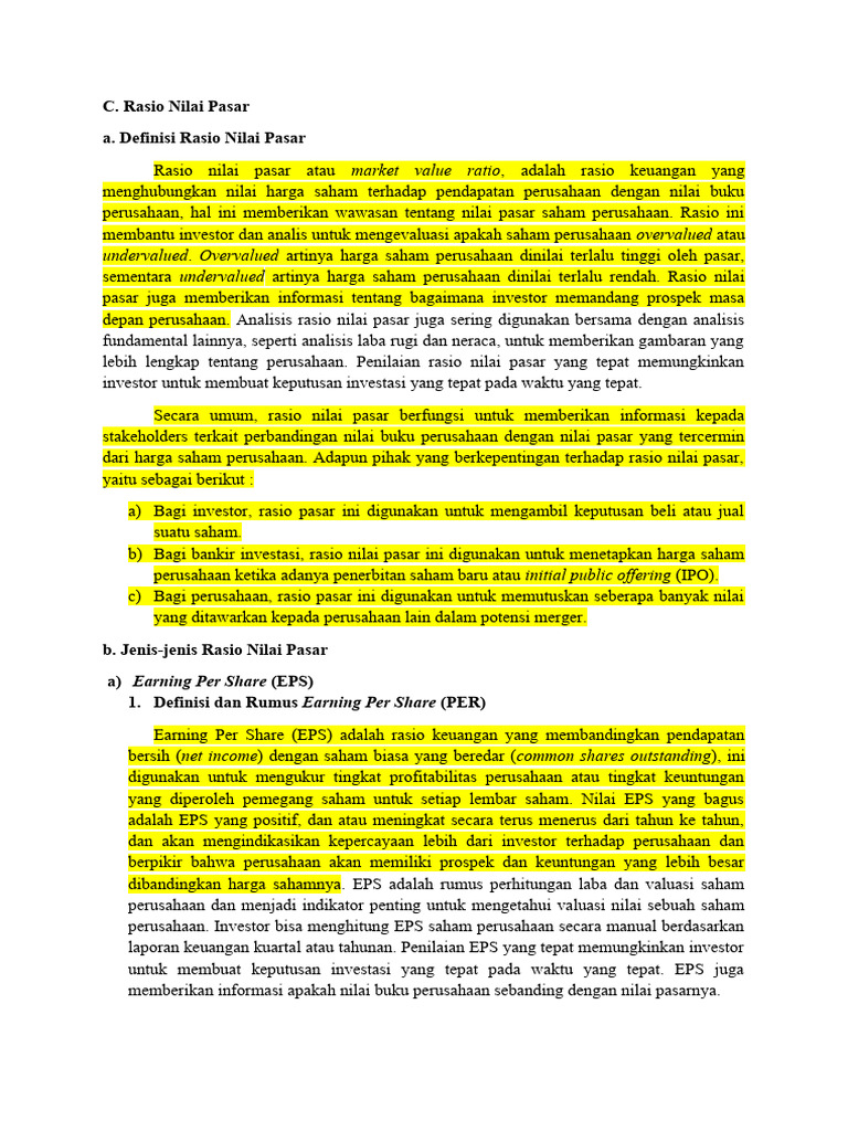 Alk Analisis Pasar | PDF