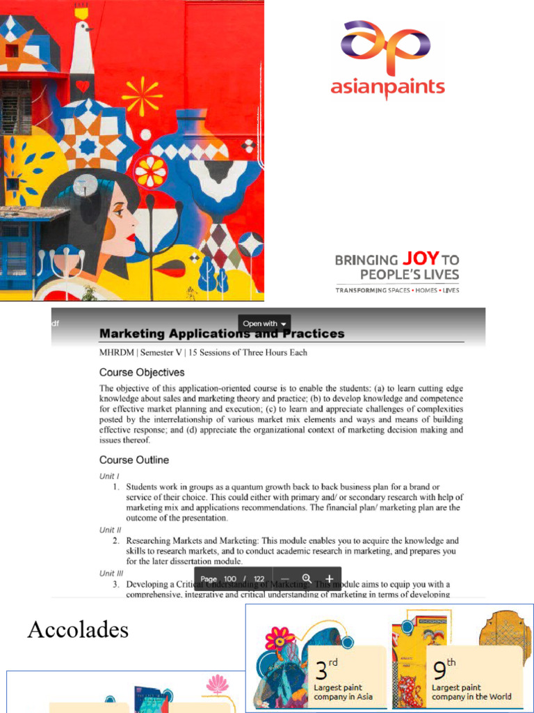 Asian Paints: Market Dynamics & Growth | PDF | Concrete | Product ...