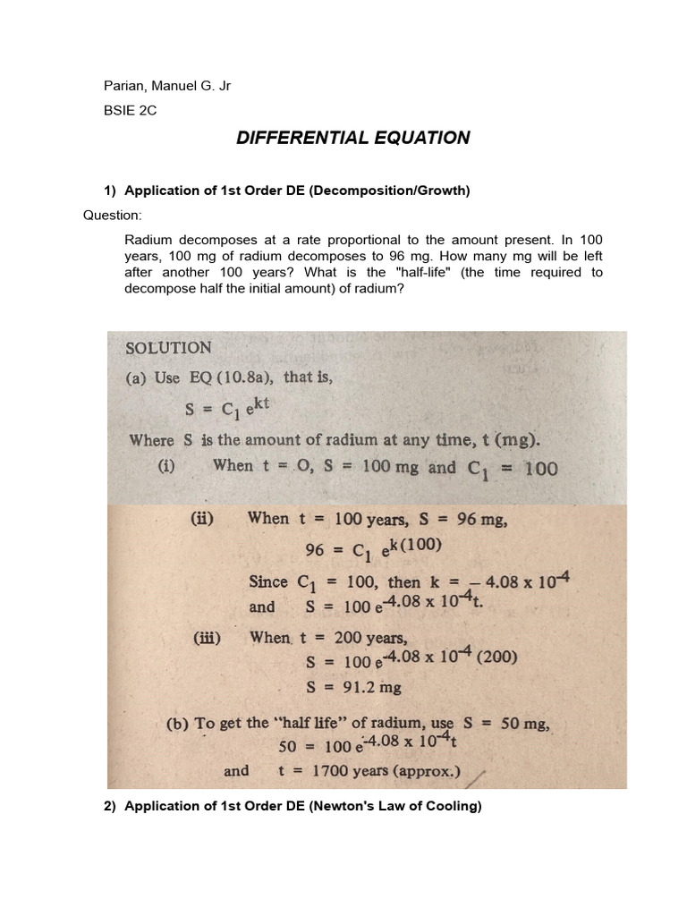Differential Equations Pdf