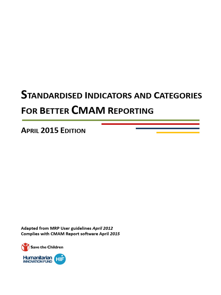 CMAM Reporting Standards Guide | PDF | Malnutrition