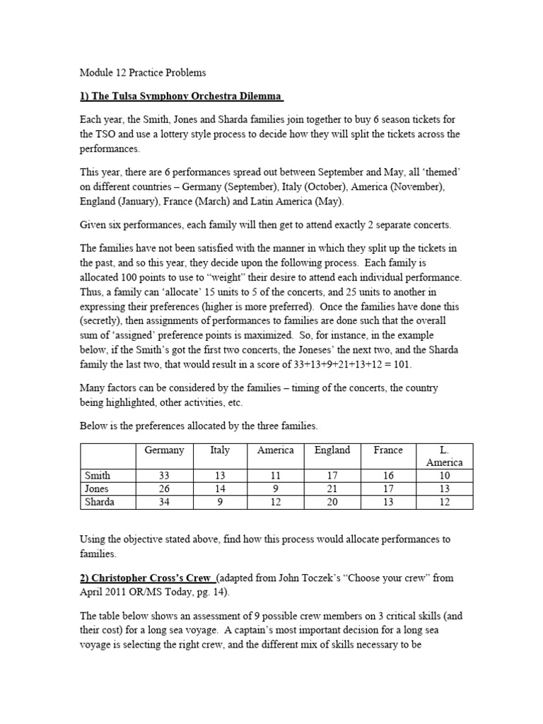 Mod 12 Practice Problems | PDF