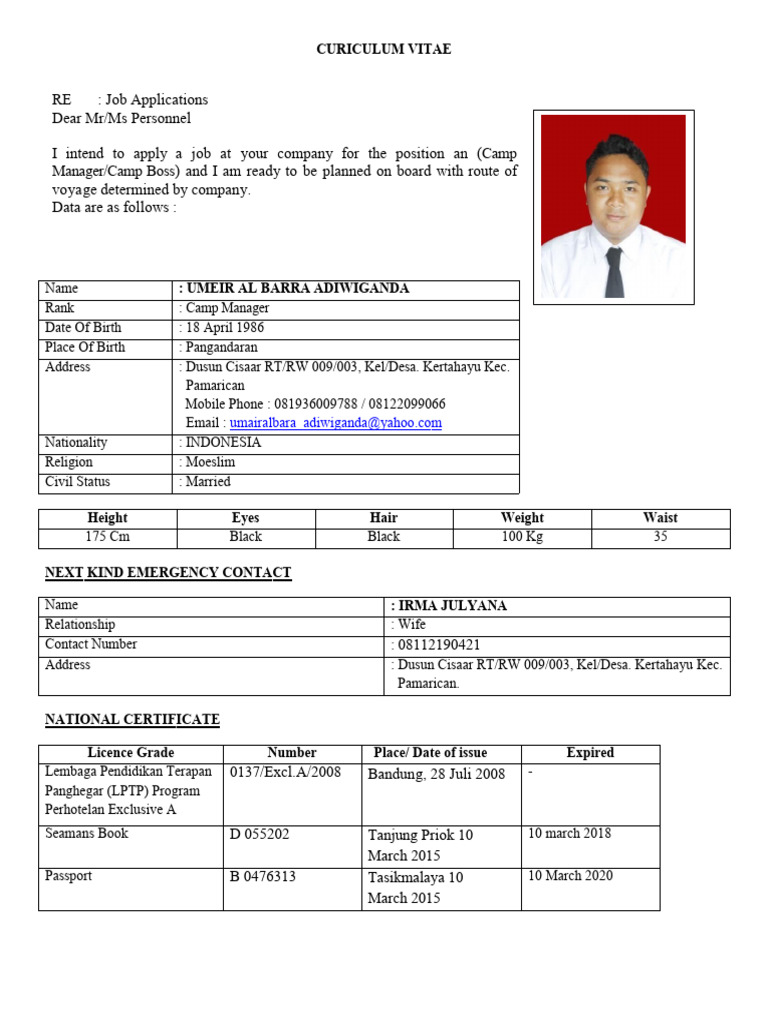 CV Umair - Desember 2023 | PDF