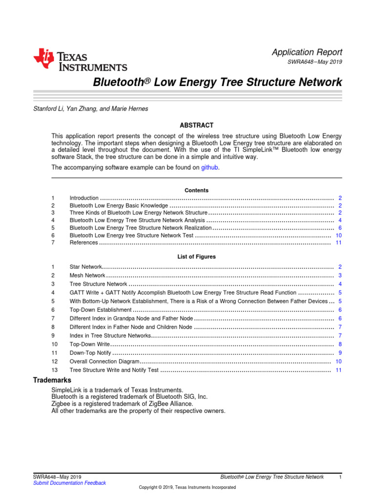 Ble Tree Structure Network | PDF | Computer Network | Bluetooth