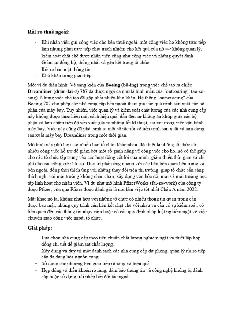 BT Nhóm - R I Ro Thuê Ngoài | PDF