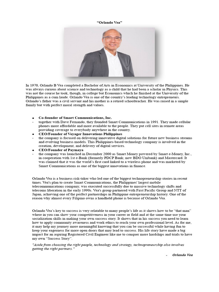 Orlando Vea | PDF | Service Industries