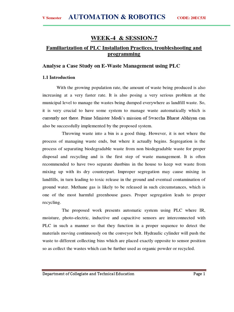 Automation | PDF | Programmable Logic Controller | Waste