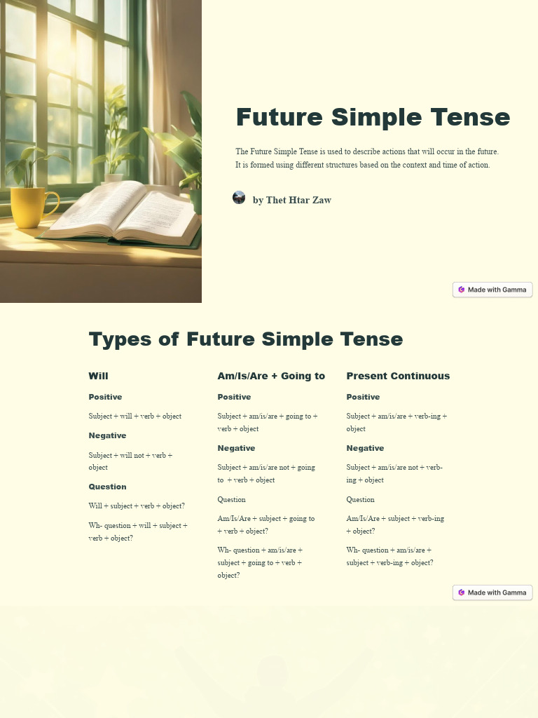 Future Simple Tense | PDF
