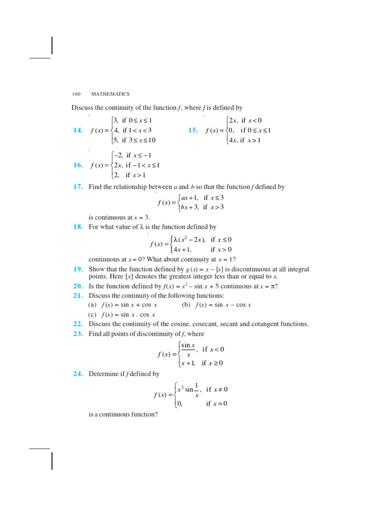 Continuity and Differentiability 31.12.08.Pmd | PDF | Trigonometric Functions | Elementary ...