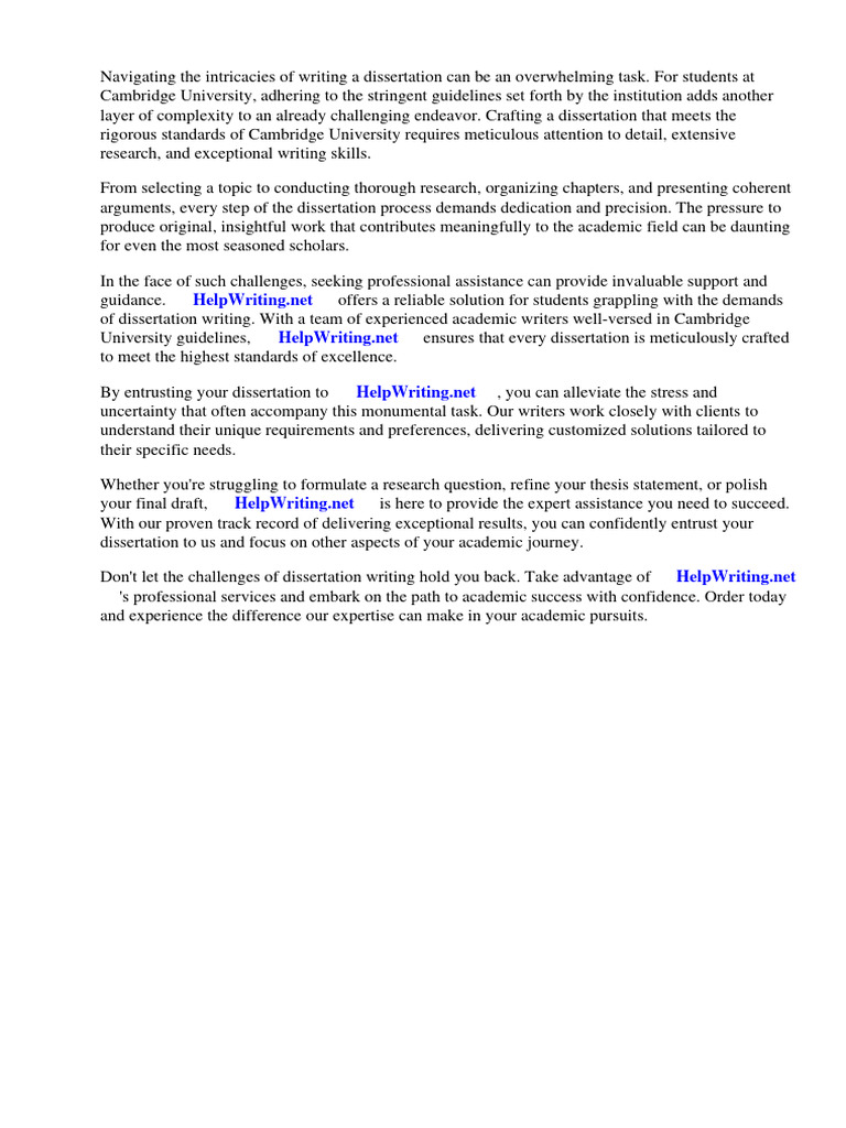 Cambridge University Dissertation Guidelines Pdf Thesis Written Communication