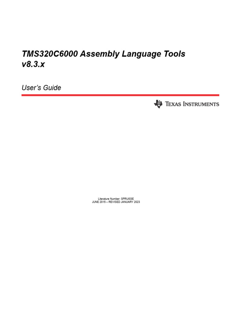 TMS320C6000 Assembly Language Tools | PDF | Assembly Language | C (Programming Language)