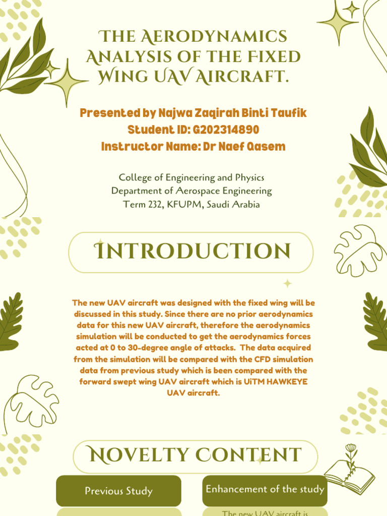 The Aerodynamics Analysis of The Fixed Wing UAV Aircraft For | PDF ...