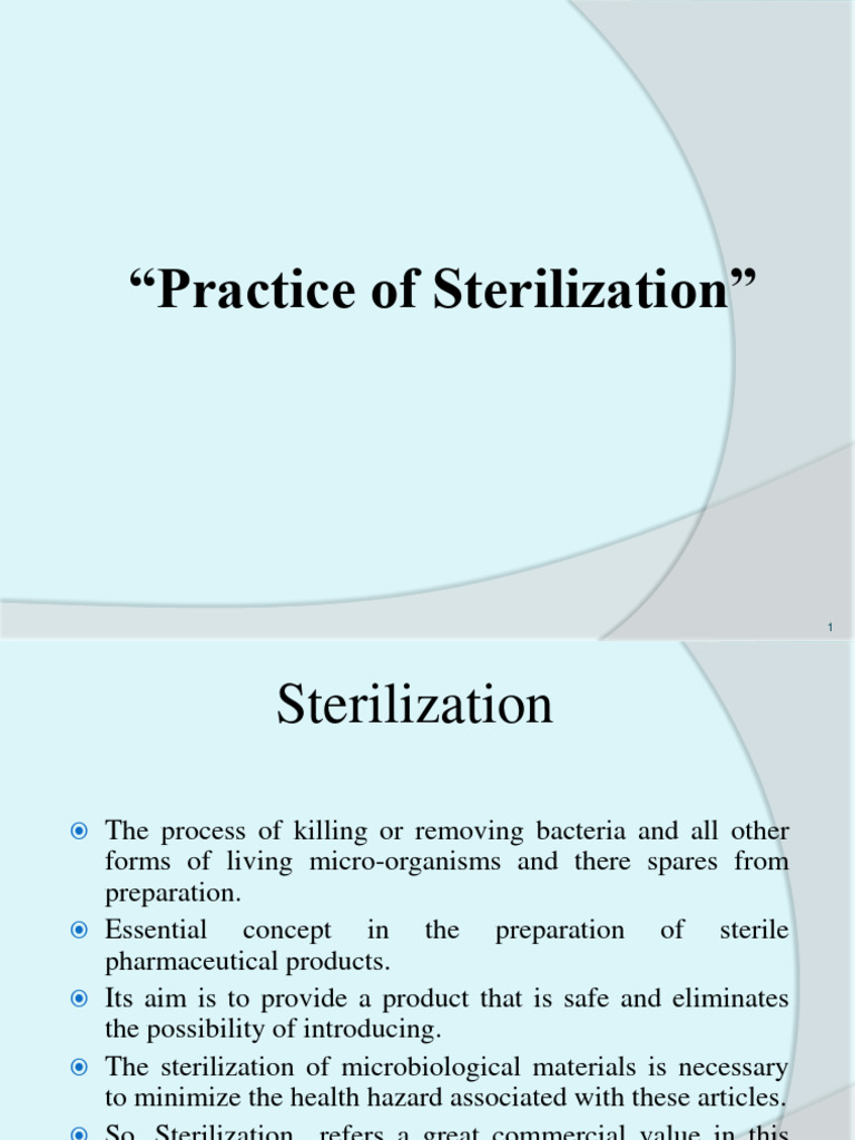 Chapter 3-Sterilization | PDF | Sterilization (Microbiology) | Filtration