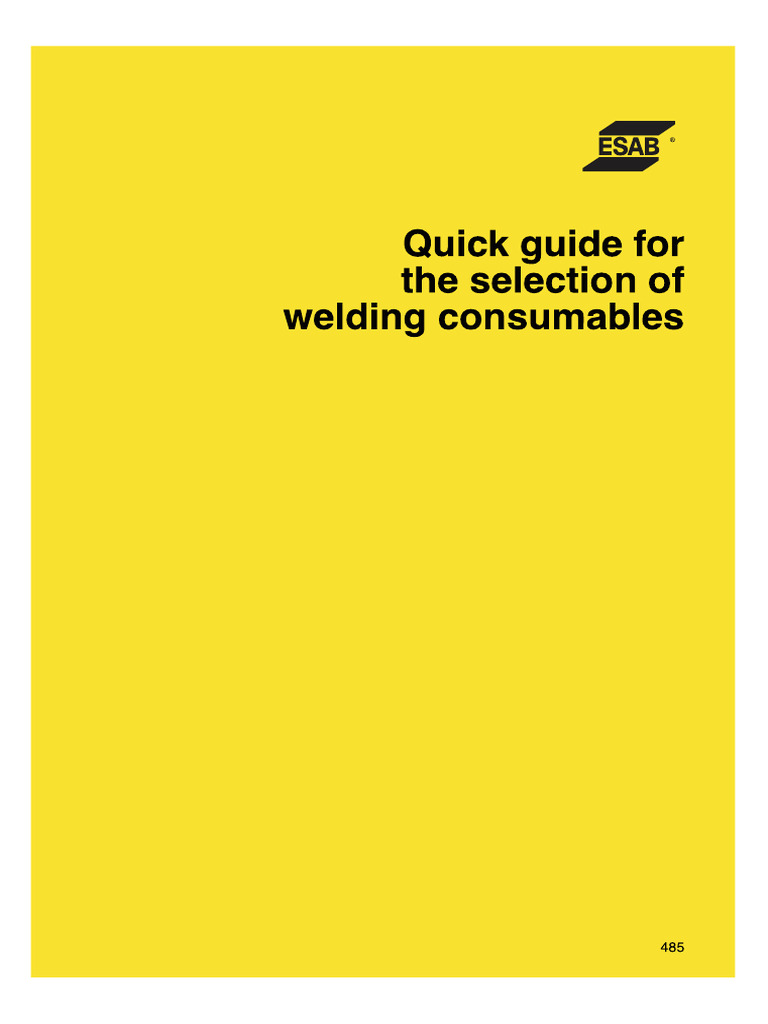 Quick Guide Welding Consumables | PDF