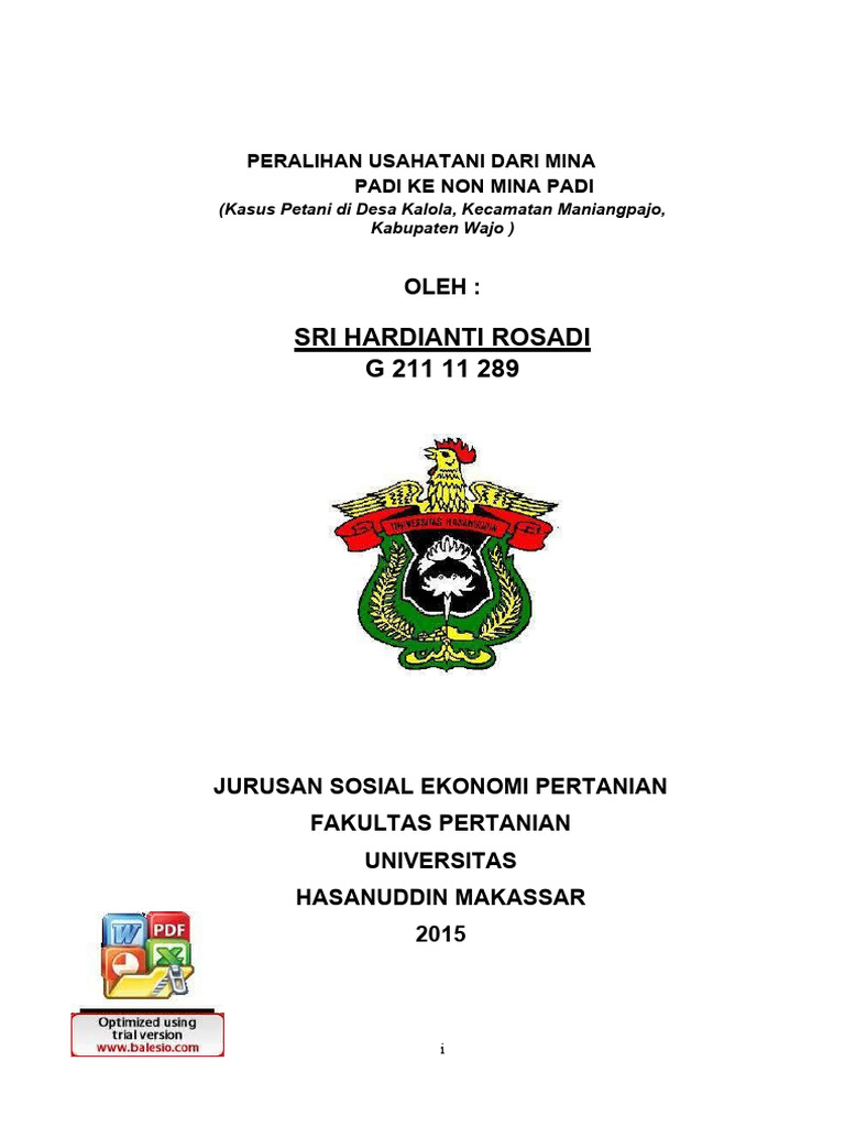 Skripsi Mina Padi | PDF