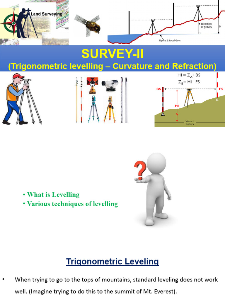 Lec 1 2 Trig Levelling | PDF | Curvature | Metrology