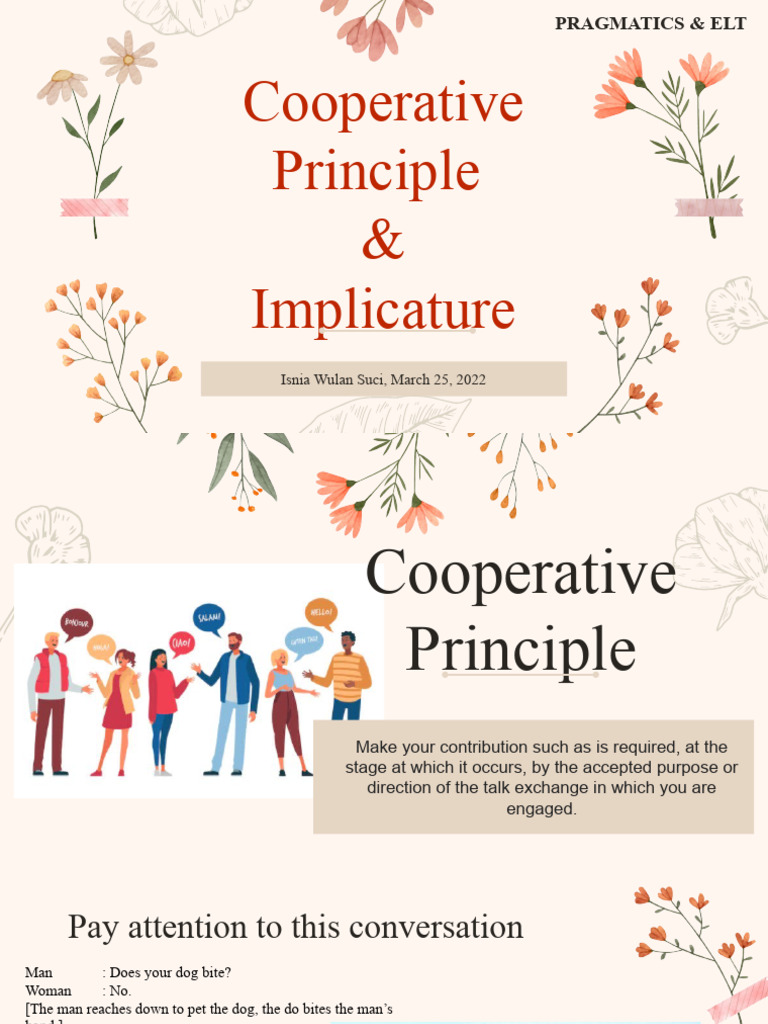 Cooperative Principle and Implicature | PDF | Semiotics | Human ...