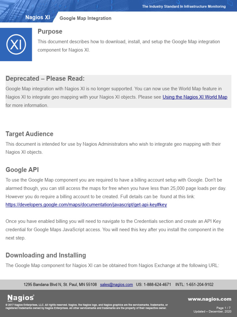 Nagios XI Google Map Setup Guide | PDF | Map | Trademark