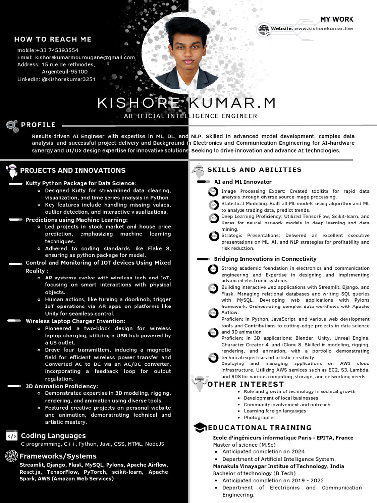 Kishore Kumar.m Resume PDF | PDF | Machine Learning | Artificial Intelligence