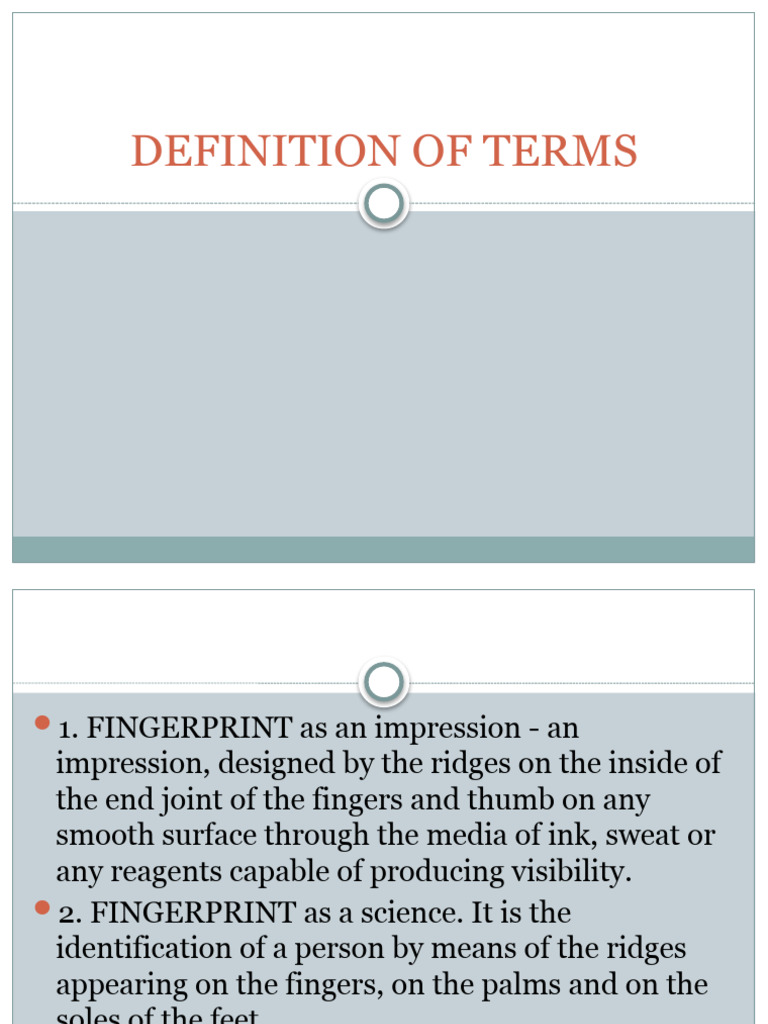 Dactyloscopy Study of Fingerprint | PDF | Fingerprint | Hand