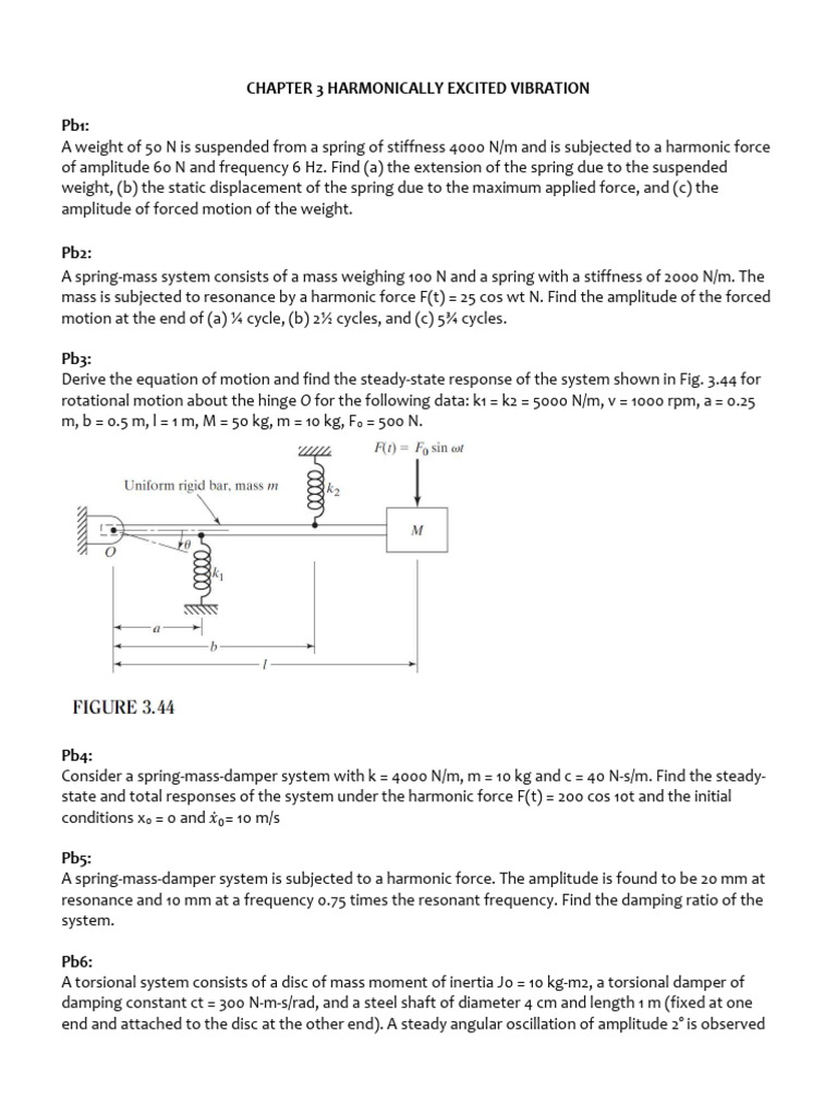 Sheet III | PDF | Resonance | Damping