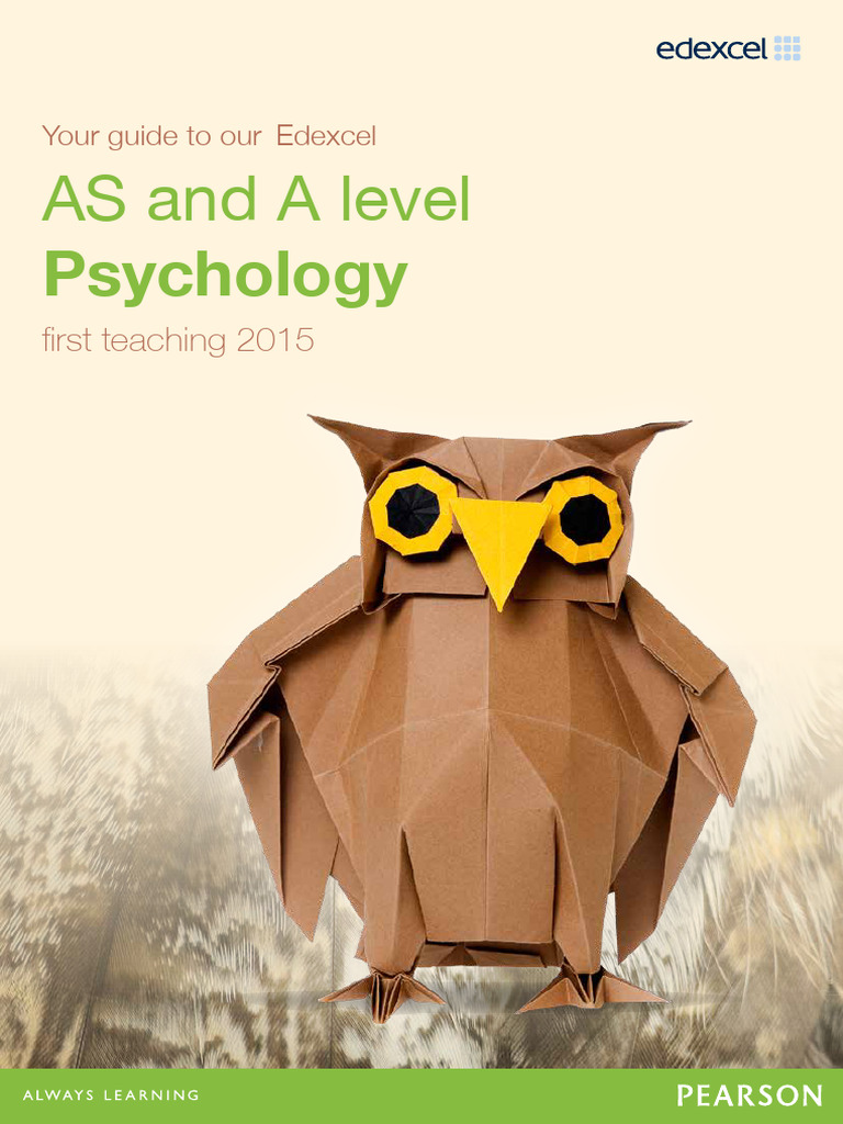 Edexcel A Level Psychology Overview | PDF | Psychology | Learning
