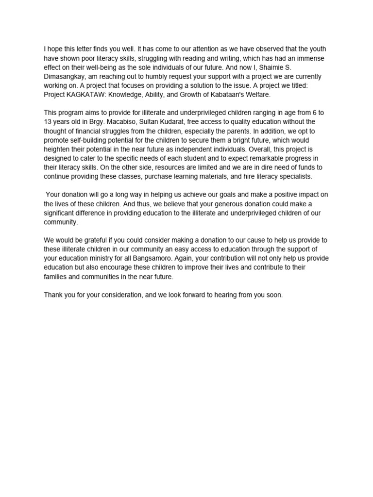 I Hope This Letter Finds You Well | PDF