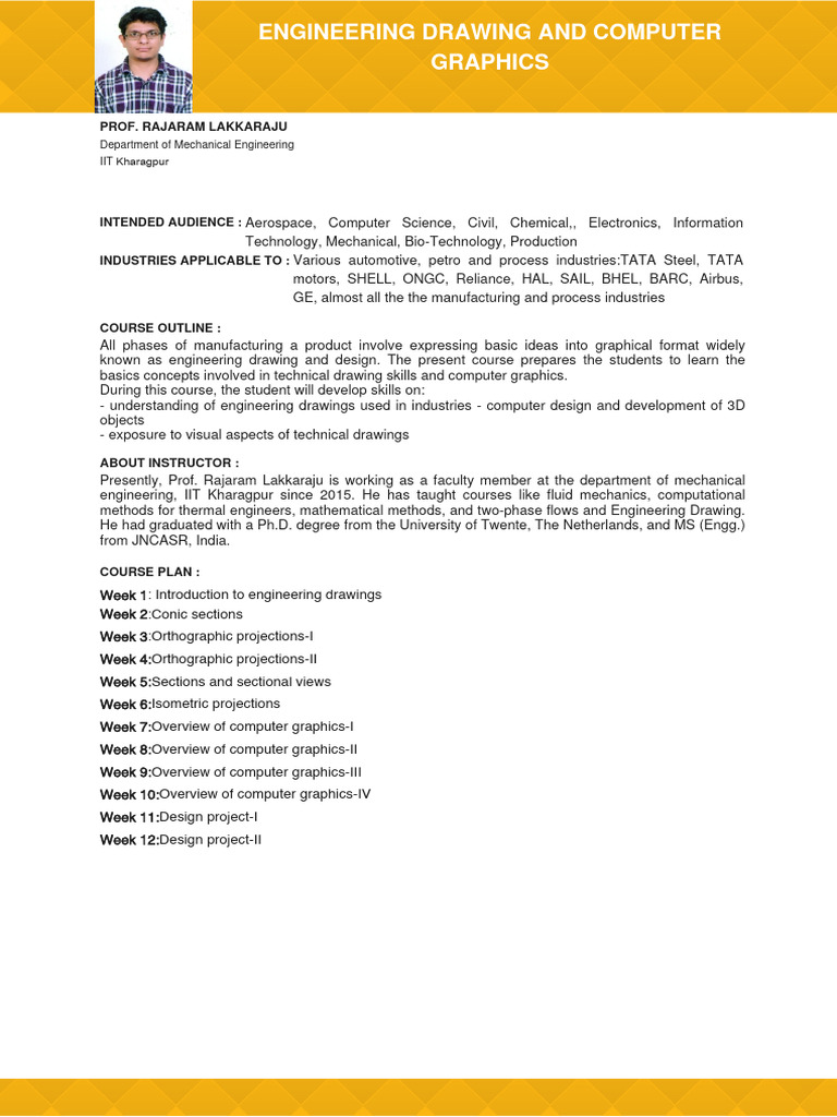 Engineering Drawing & Computer Graphics IITKGP | PDF | Art | Technology ...