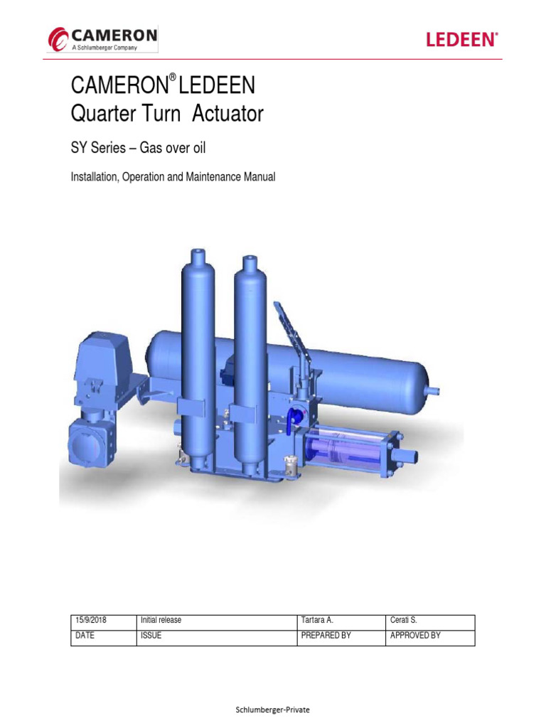 Cam Val Led Sy Series Gas Over Oil Iom | PDF | Actuator | Valve