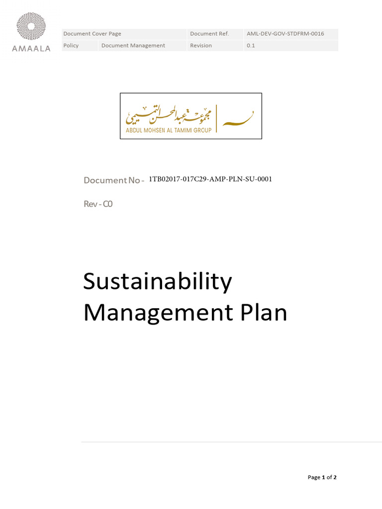 Sustainability Management Plan | PDF | Life Cycle Assessment | Natural ...