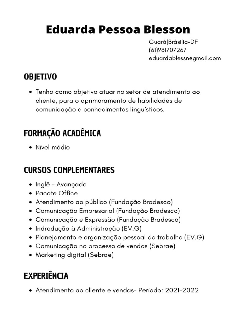 CV Eduarda | PDF