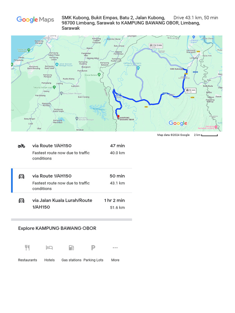 SMK Kubong To KAMPUNG BAWANG OBOR, Limbang, Sarawak - Google Maps | PDF