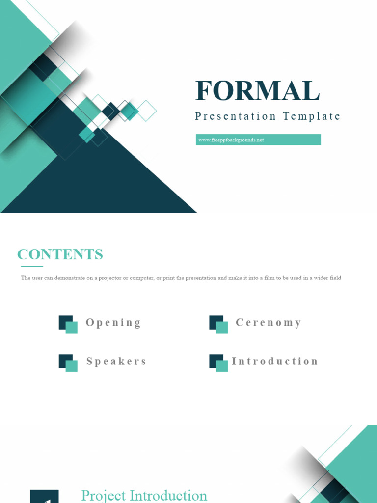 Formal Presentation Template | PDF | Microsoft Power Point | Computing