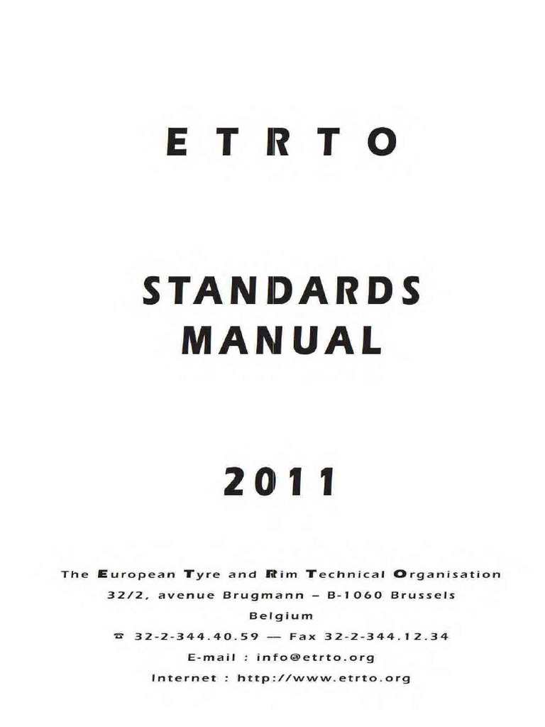 Normas Etrto Standars Manual 2011 Optimizado | PDF