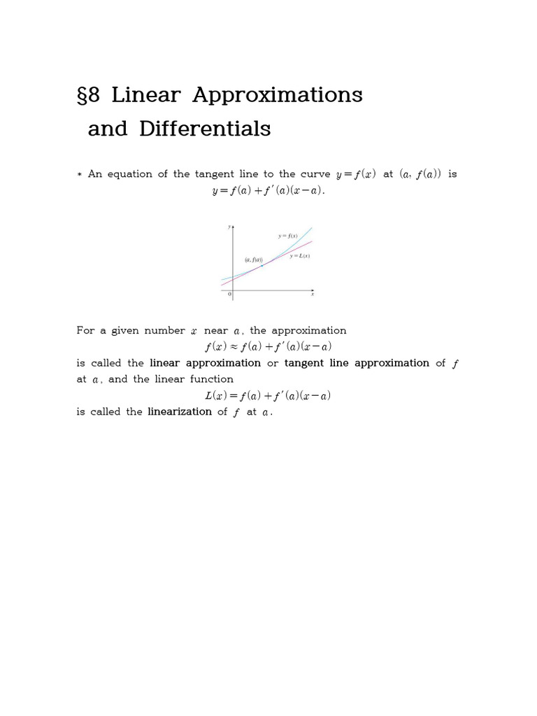2.8 Linear Approximations and Differentials | PDF | Sphere | Volume