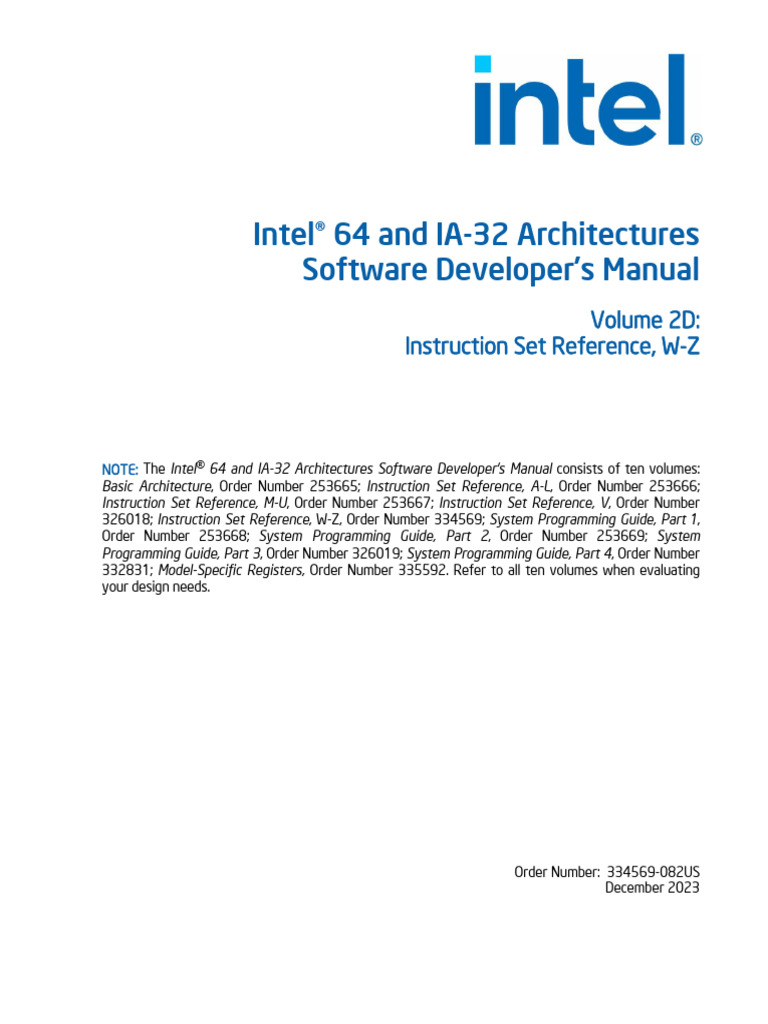 SDM Vol 2d | Download Free PDF | X86 Architecture | Computer Architecture