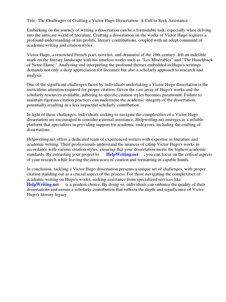 Citation Victor Hugo Dissertation | PDF | Games & Activities | Computers