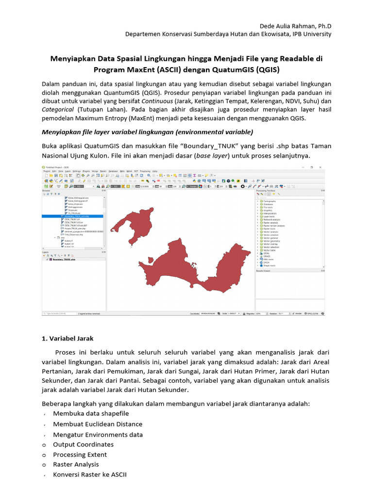 Modul QGIS - Menyiapkan Variabel Lingkungan | PDF