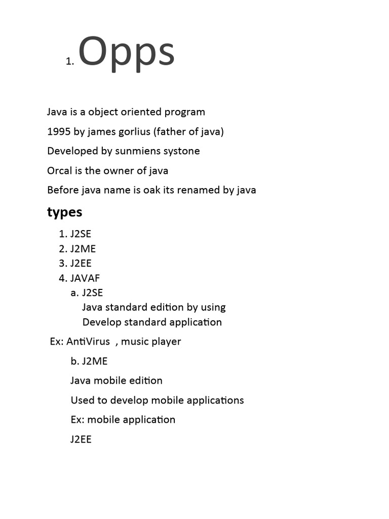 Java Is A Object Oriented Program Pdf Class Computer Programming Inheritance Object 4119