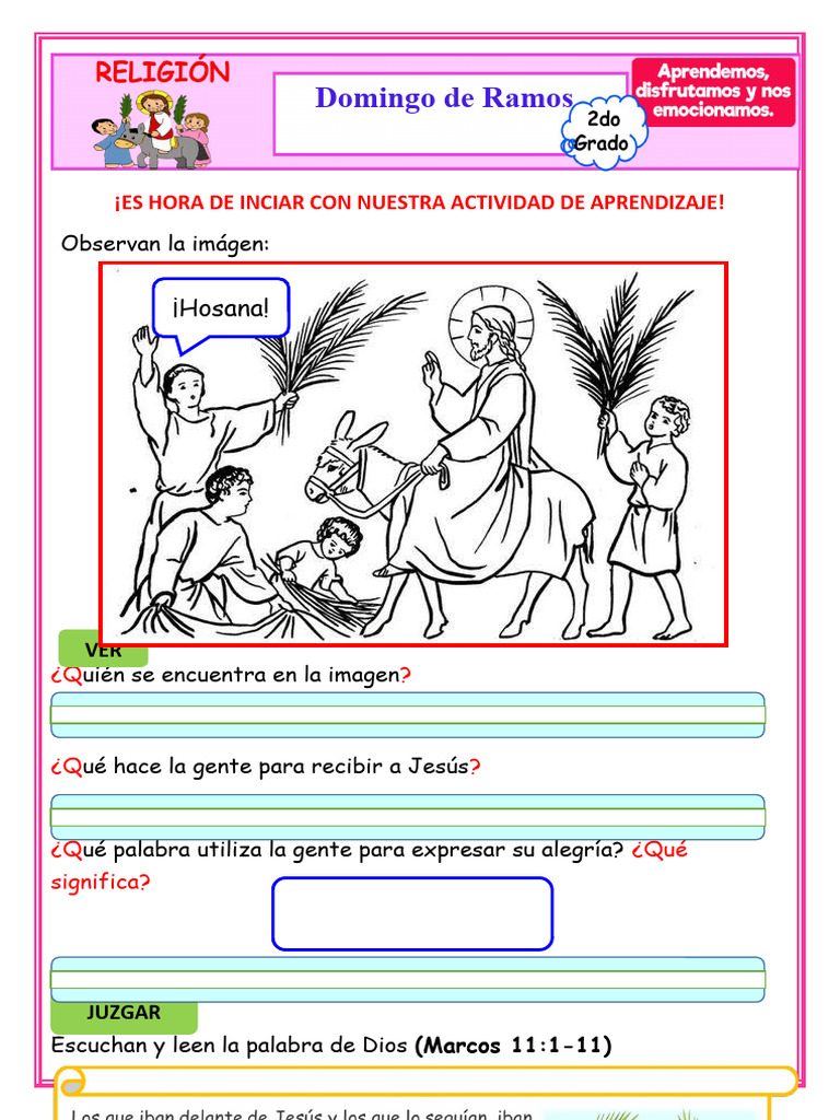 Ficha Religión Segundo Grado 19 de Marzo Del 2024 | PDF