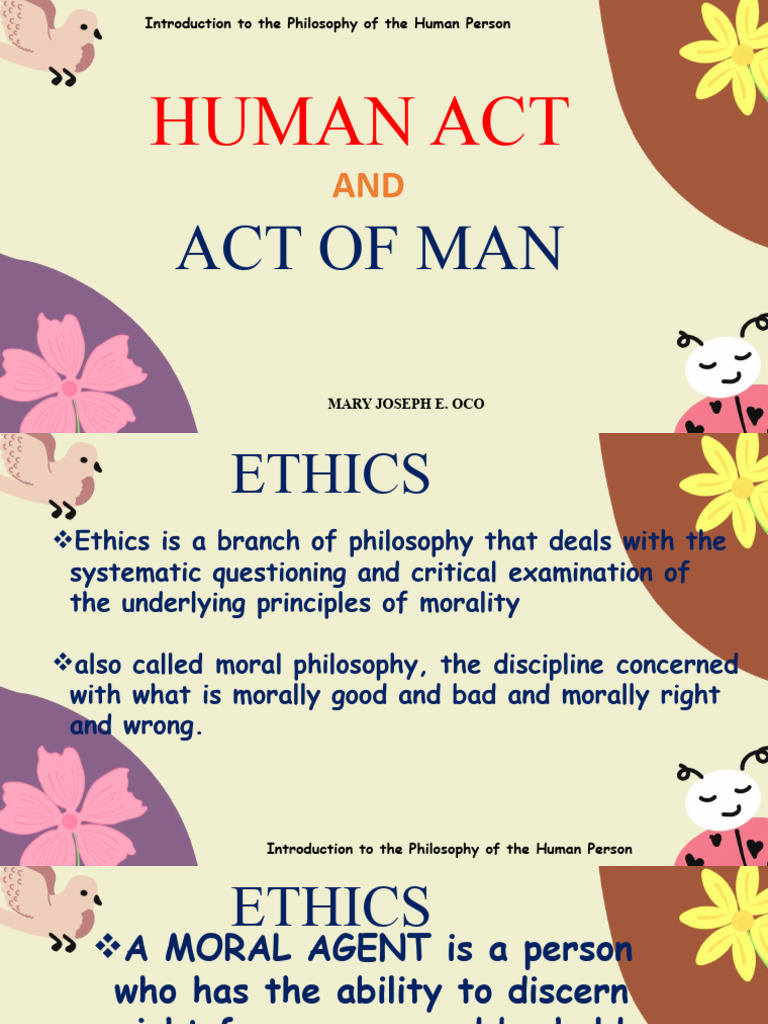 Understanding Human Acts and Ethics | PDF | Morality | Free Will