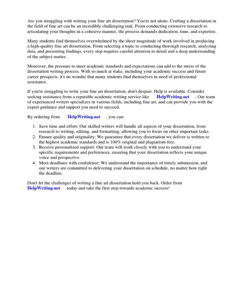 Fine Art Dissertation Sample | PDF | Thesis | Aesthetics